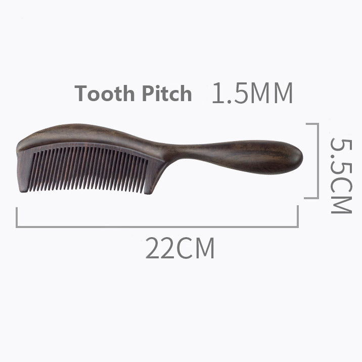 Natural Black Sandalwood Wide & Fine Tooth Massage Hair Comb – pureGLO ...