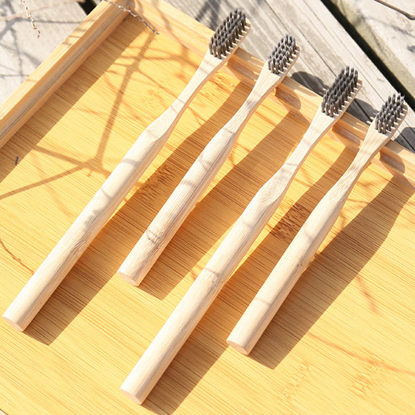 Eco-Friendly Natural Bamboo Charcoal Toothbrushes 5 Packs – pureGLO ...