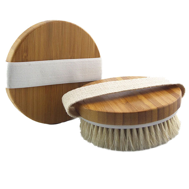 Natural Bamboo Bristle Body Bath Brush – pureGLO Naturals