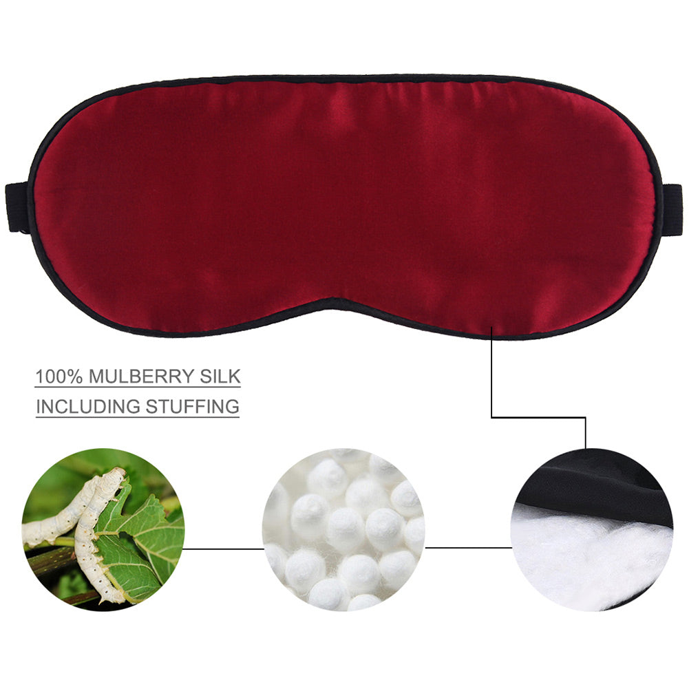Natural Silk Sleep Mask With Adjustable Straps – pureGLO Naturals