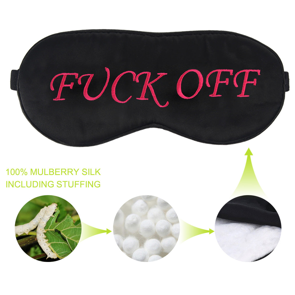 Natural Silk Sleeping Mask With Letters – pureGLO Naturals