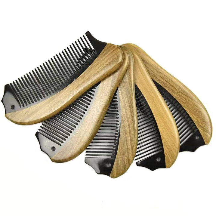 Wooden Fine Tooth Horn Hair Comb Without Handle – pureGLO Naturals